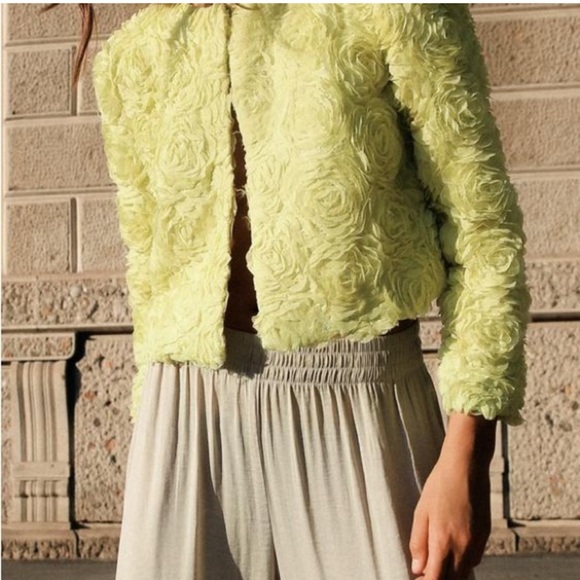 Zara | Jackets & Coats | Zara Textured Floral Cardigan Jacket Ah | Poshmark